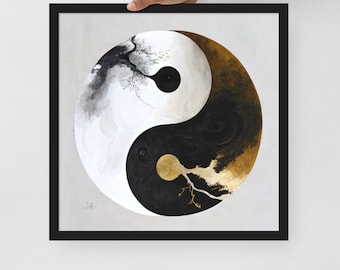 Abstract Yin Yang Digital Art 8k (download) - Etsy