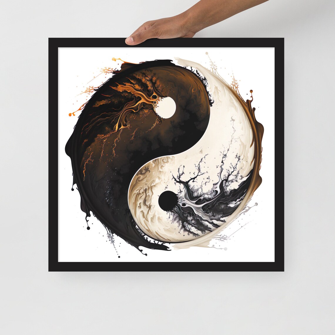 Yin Yang Digital Art 16k (download) - Etsy