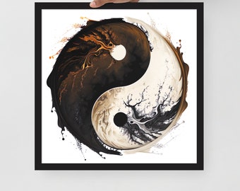 Abstract Yin Yang Digital Art 8k (download) - Etsy