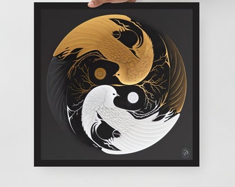Abstract Yin Yang Digital Art 8k (download) - Etsy
