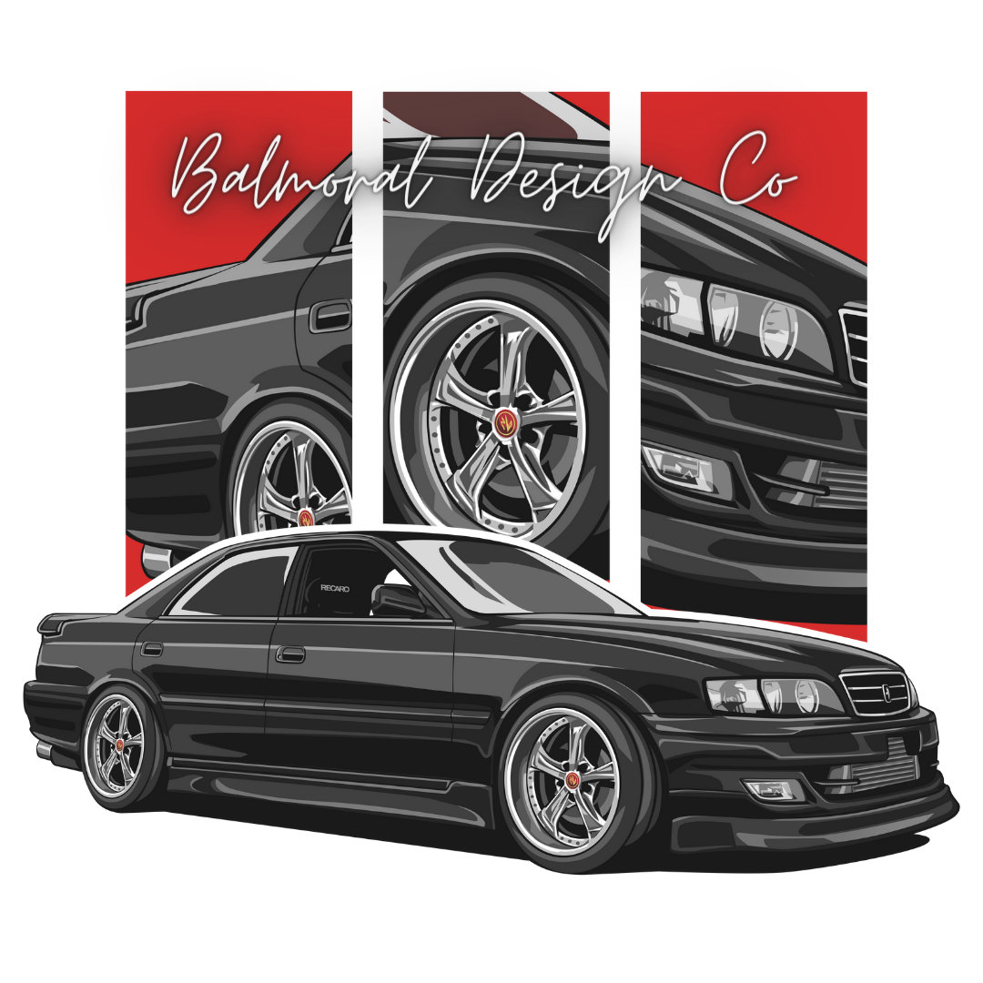 Toyota Chaser JZX100 Print Poster Car Gifts for Him Car Wall Art Car ...