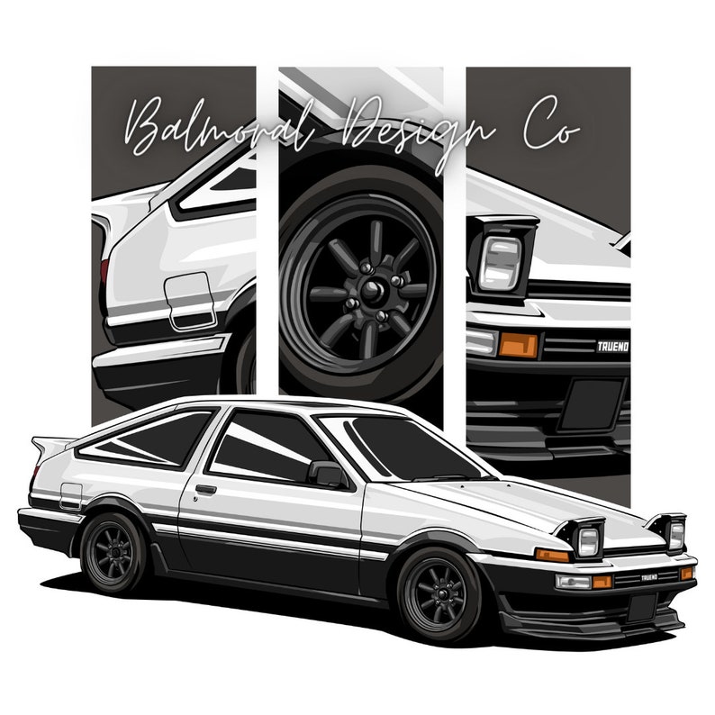 Toyota Corolla AE86 Print Poster ~ Car Gifts ~ Car Wall Art ~ Car Gifts ~ Car Accessories ~ Home ...