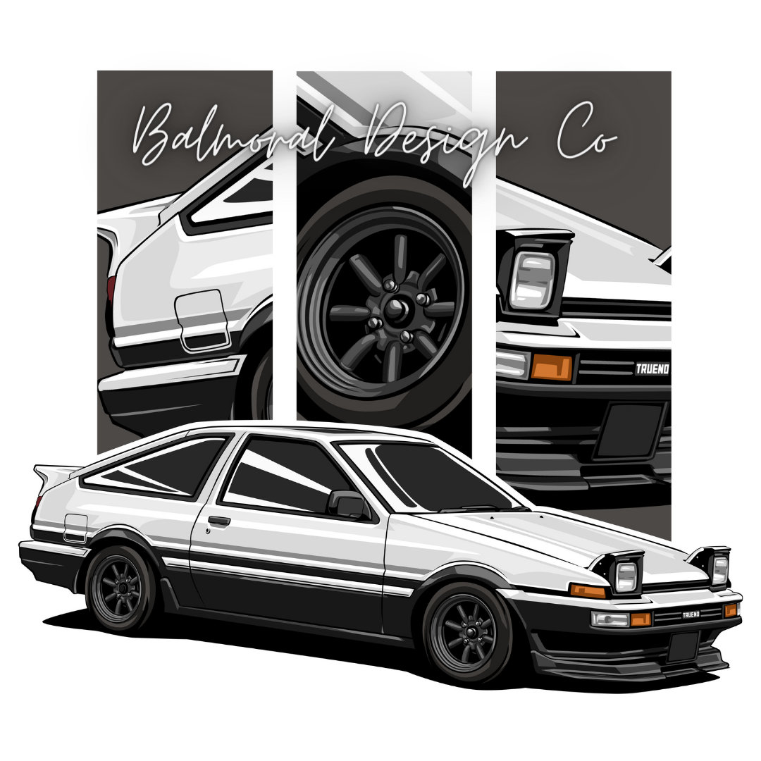 Toyota Corolla AE86 Print Poster ~ Car Gifts ~ Car Wall Art ~ Car Gifts ...