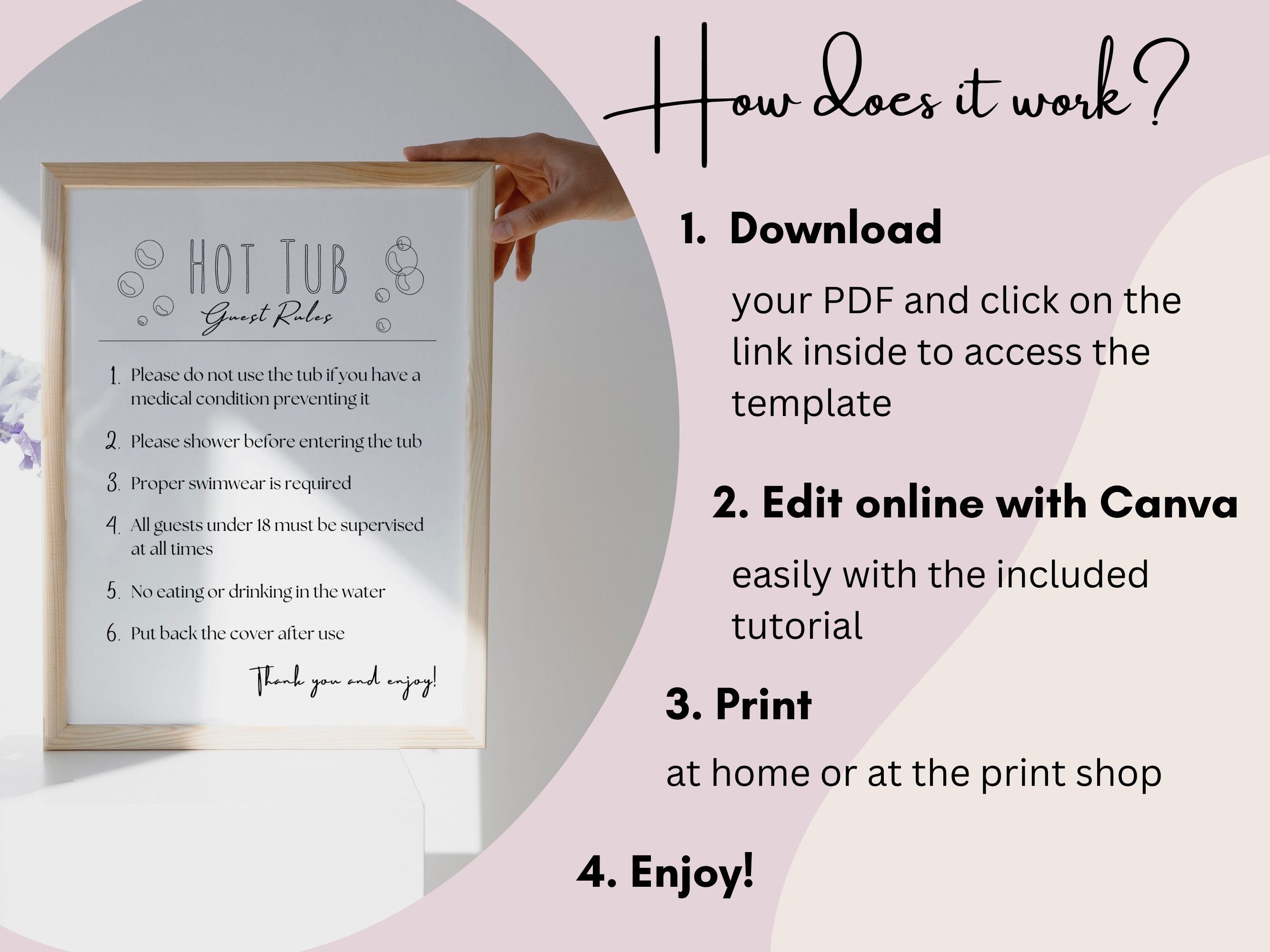 Hot Tub and Swimming Pool Rules Signs Make Your Custom Sign Template ...