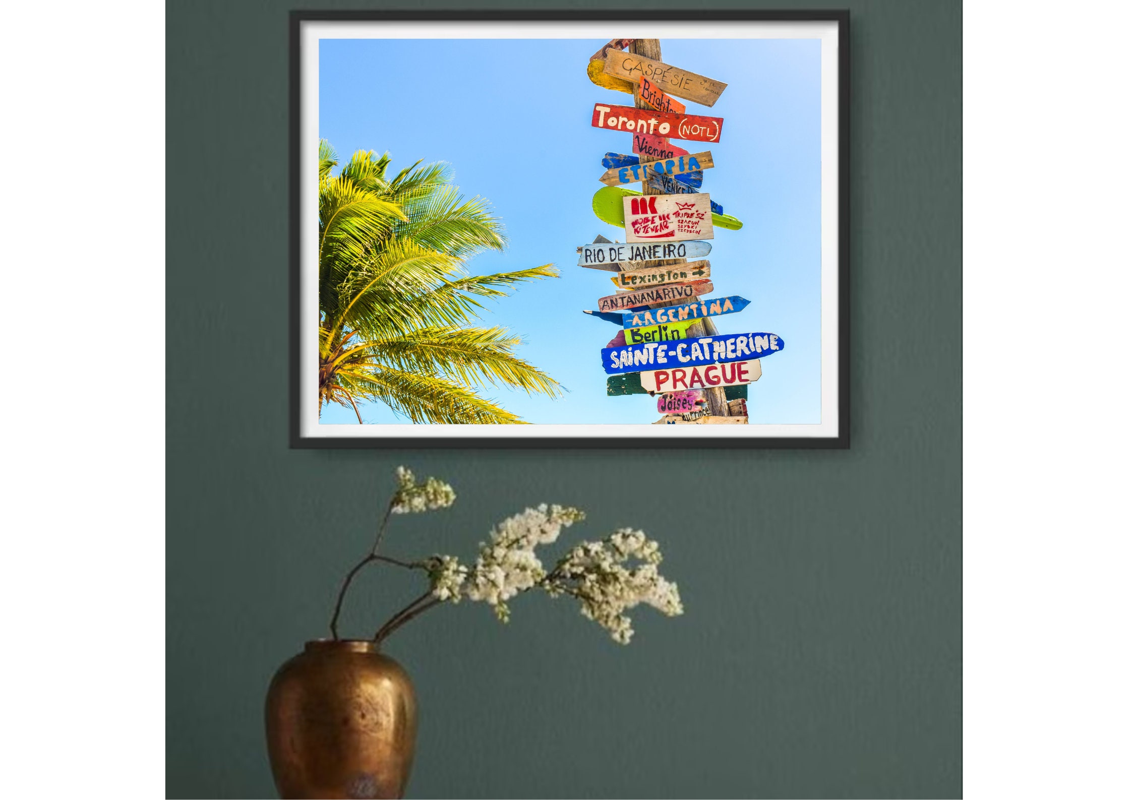 Long Bay Beach, Turks and Caicos Islands Poster-crossroads Signs Photo ...