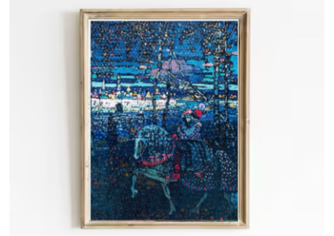 Riding Couple 1906 by Wassily Kandinsky Man and Woman Riding a Horse ...