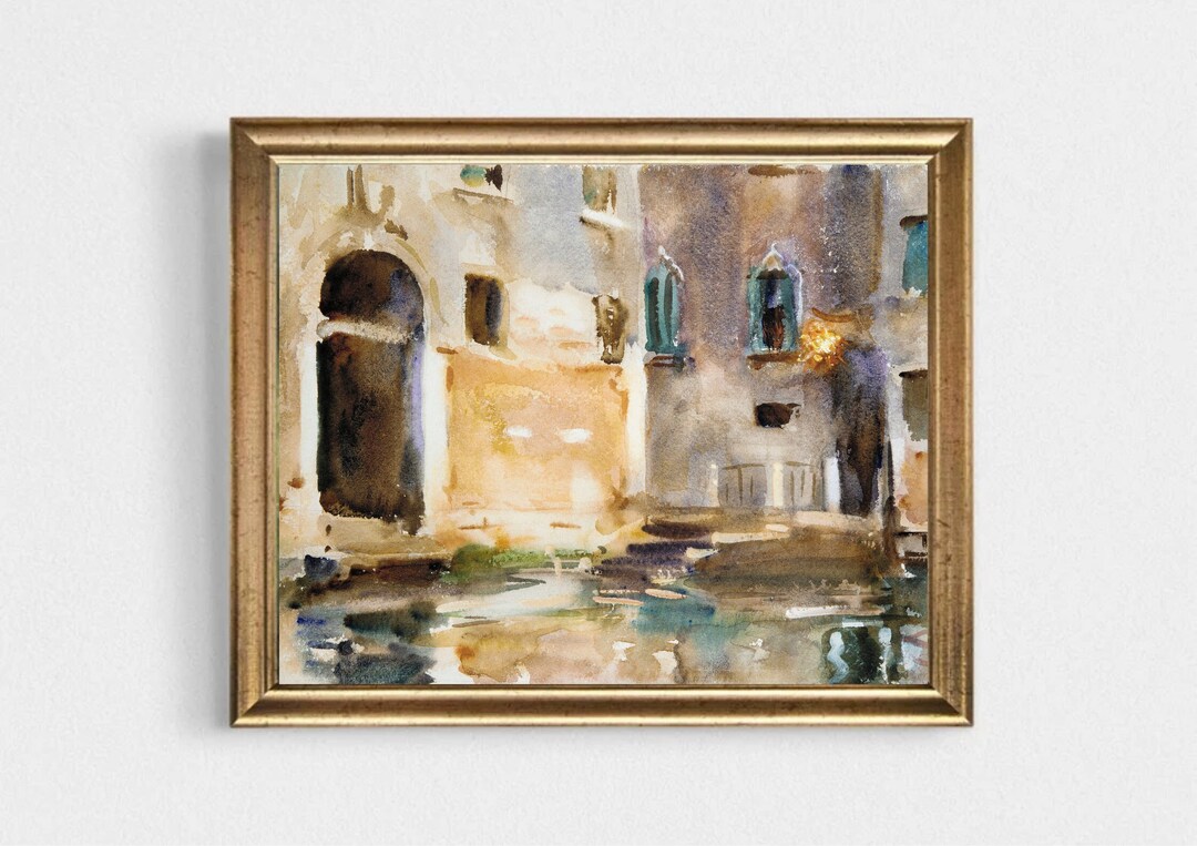 Venice Abstract Vintage Painting-venice Vintage Print-abstract Venice ...