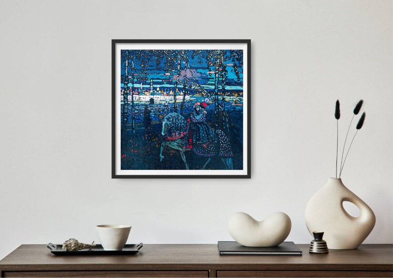 Riding Couple 1906 by Wassily Kandinsky Man and Woman Riding a Horse ...