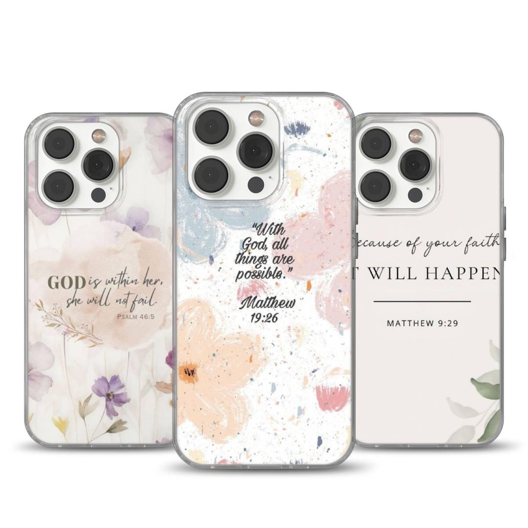 Bible Verse Art Phone Case: Jesus Quote Cover for Iphone, Samsung and ...