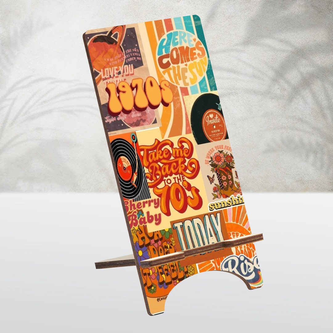 Retro Stand Wood Phone Stand, Old Fashion Stand Holder for iPhone 14 13 ...