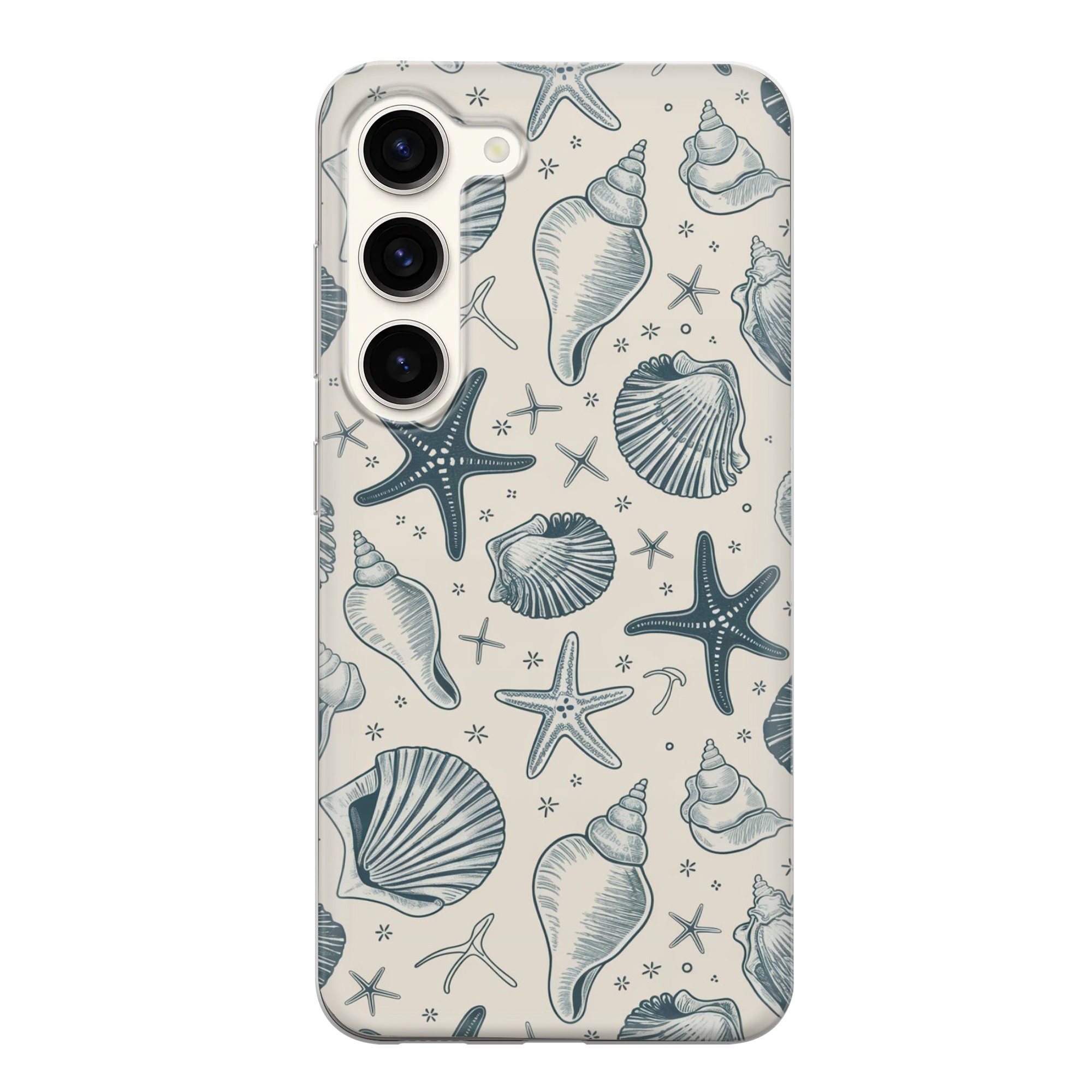 Blue Seashell Phone Case: Sealife TPU Gel Cover for Iphone, Samsung and ...