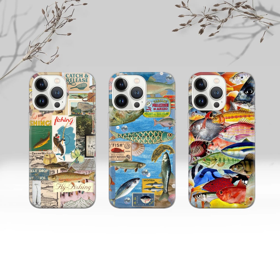 Fisherman Phone Case Fish Sardines Lover for iPhone 16 Pro, 15, 14, 13 ...