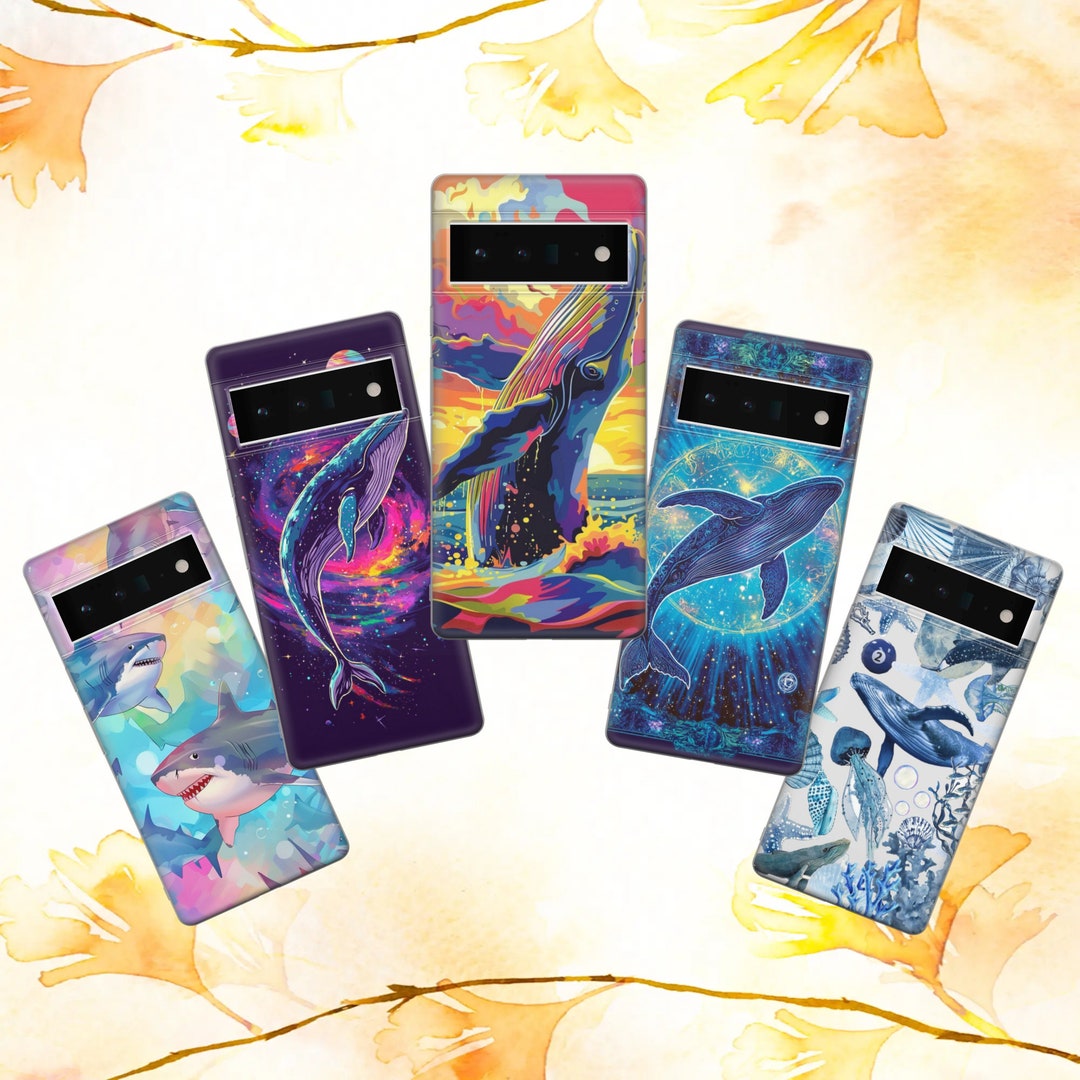 Blue Whale Phone Case Shark Reef Cover for Pixel 9 Pro 8 7A, Samsung ...