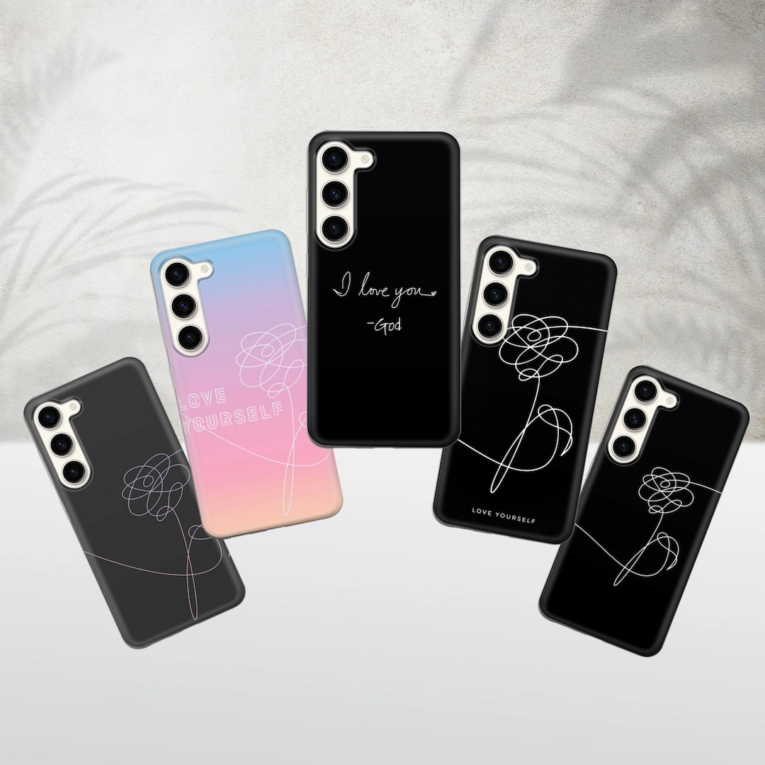 Roses Phone Case Line Art Minimalist Cover for Samsung Galaxy S24 FE ...