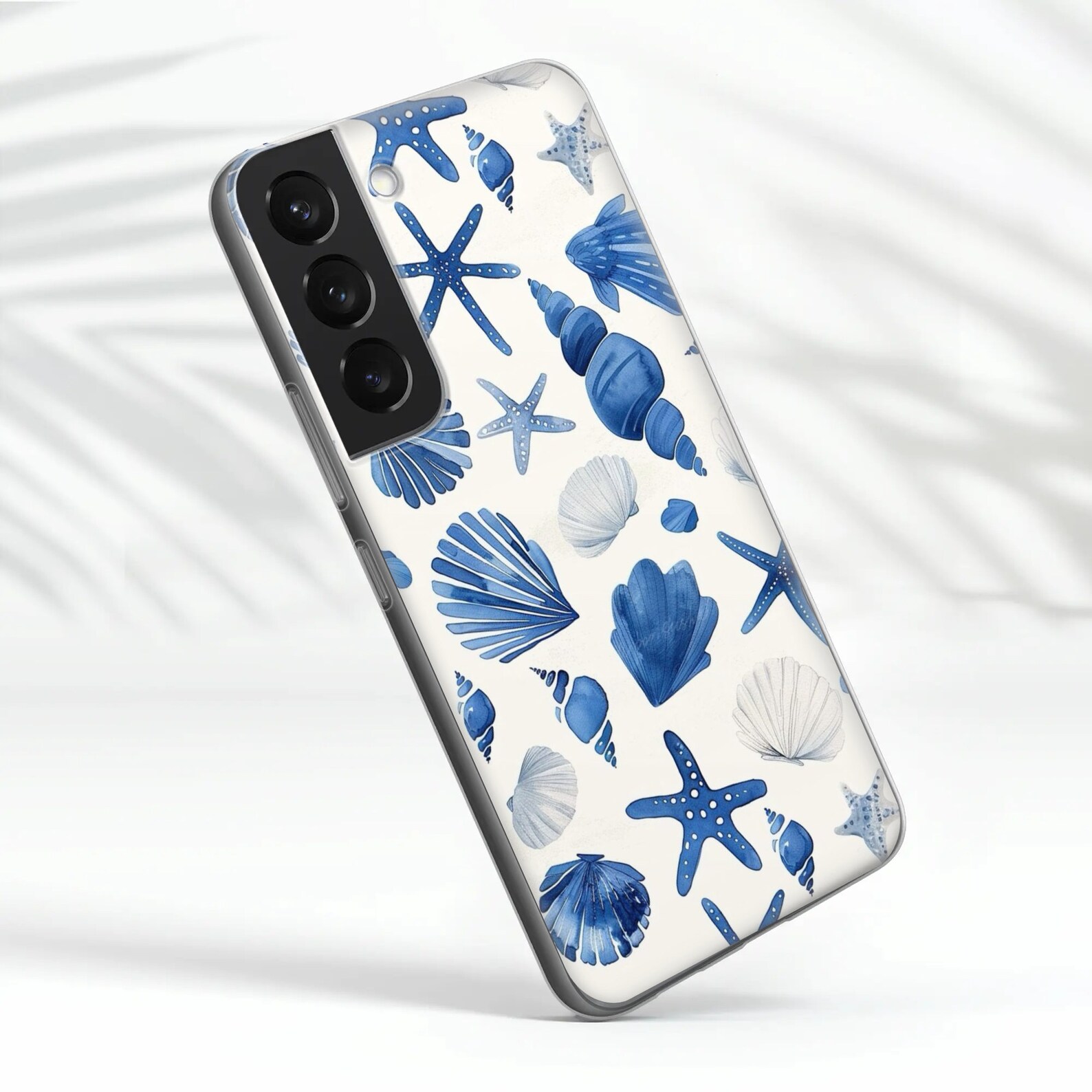 Blue Seashell Phone Case: Sealife TPU Gel Cover for Iphone, Samsung and ...