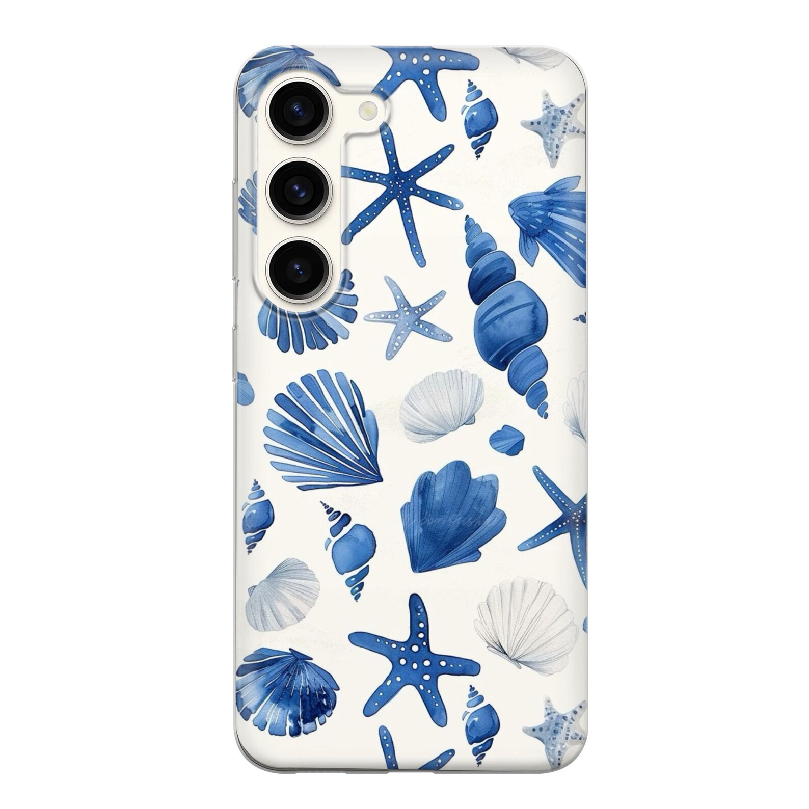 Blue Seashell Phone Case: Sealife TPU Gel Cover for Iphone, Samsung and ...