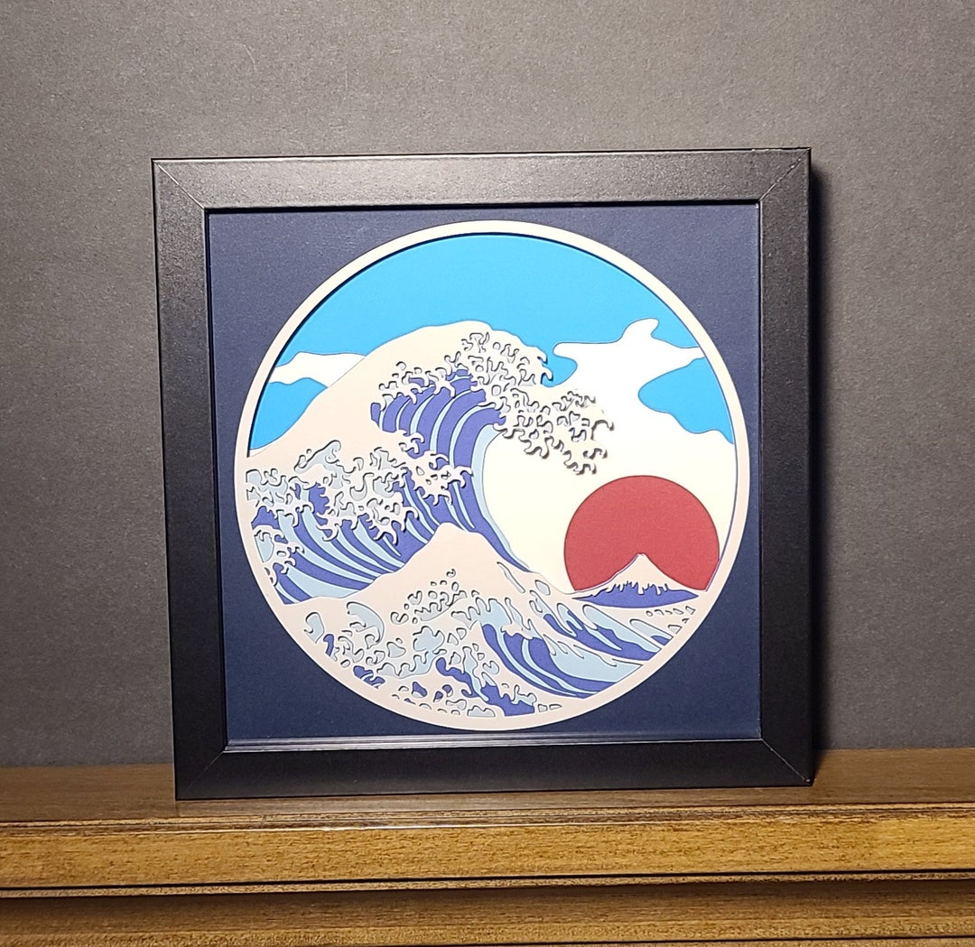 Great Wave 3D Framed Paper Art - Etsy