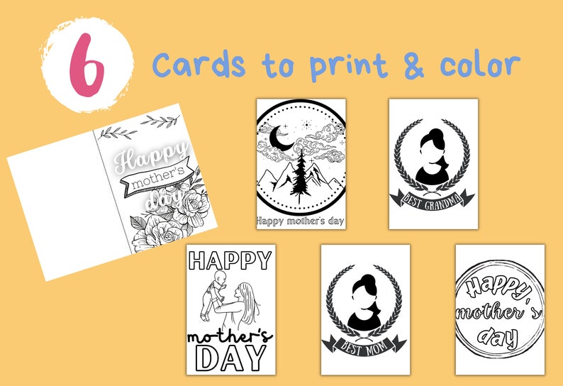 Mother's Day Cards & Fill in the Blanks Activity. Printable. Mother's ...