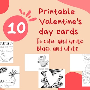 Printable Valentine's Day Cards to Color Kids Valentines Day Cards ...