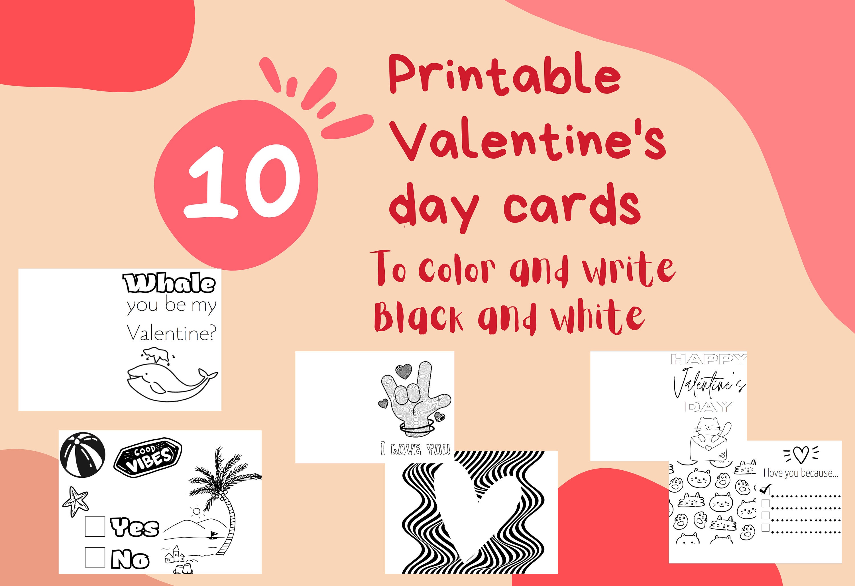 Printable Valentine's Day Cards to Color Kids Valentines Day Cards ...