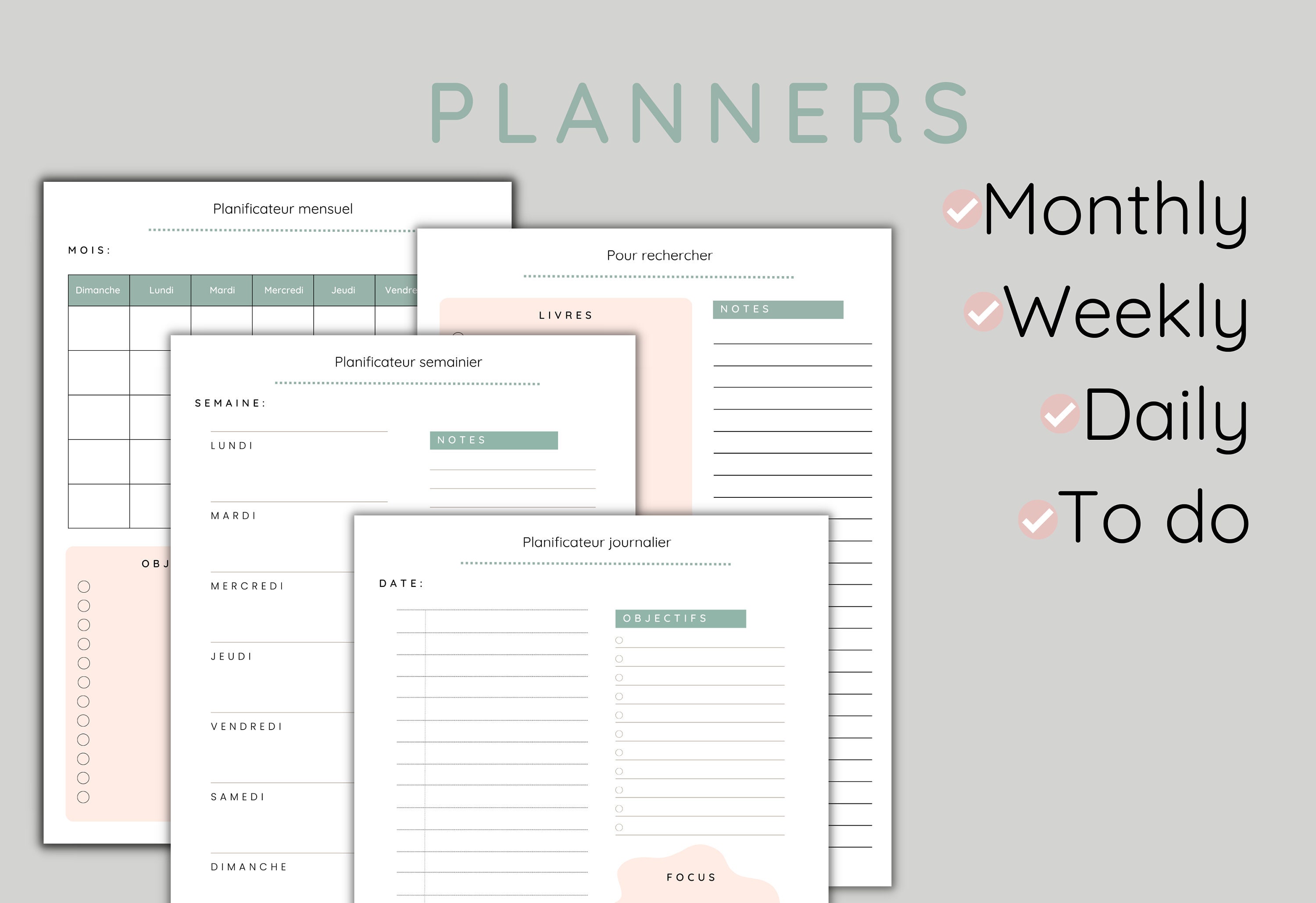 French Learning Notebook. French Learning Planner. Digital & Printable ...