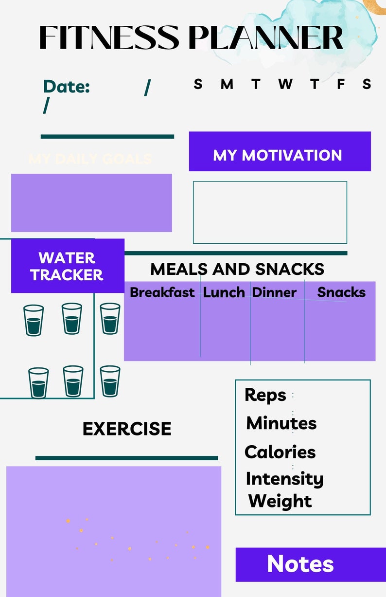 Fitness Tracker Weight Loss Tracker Workout Planner Fitness Journal ...