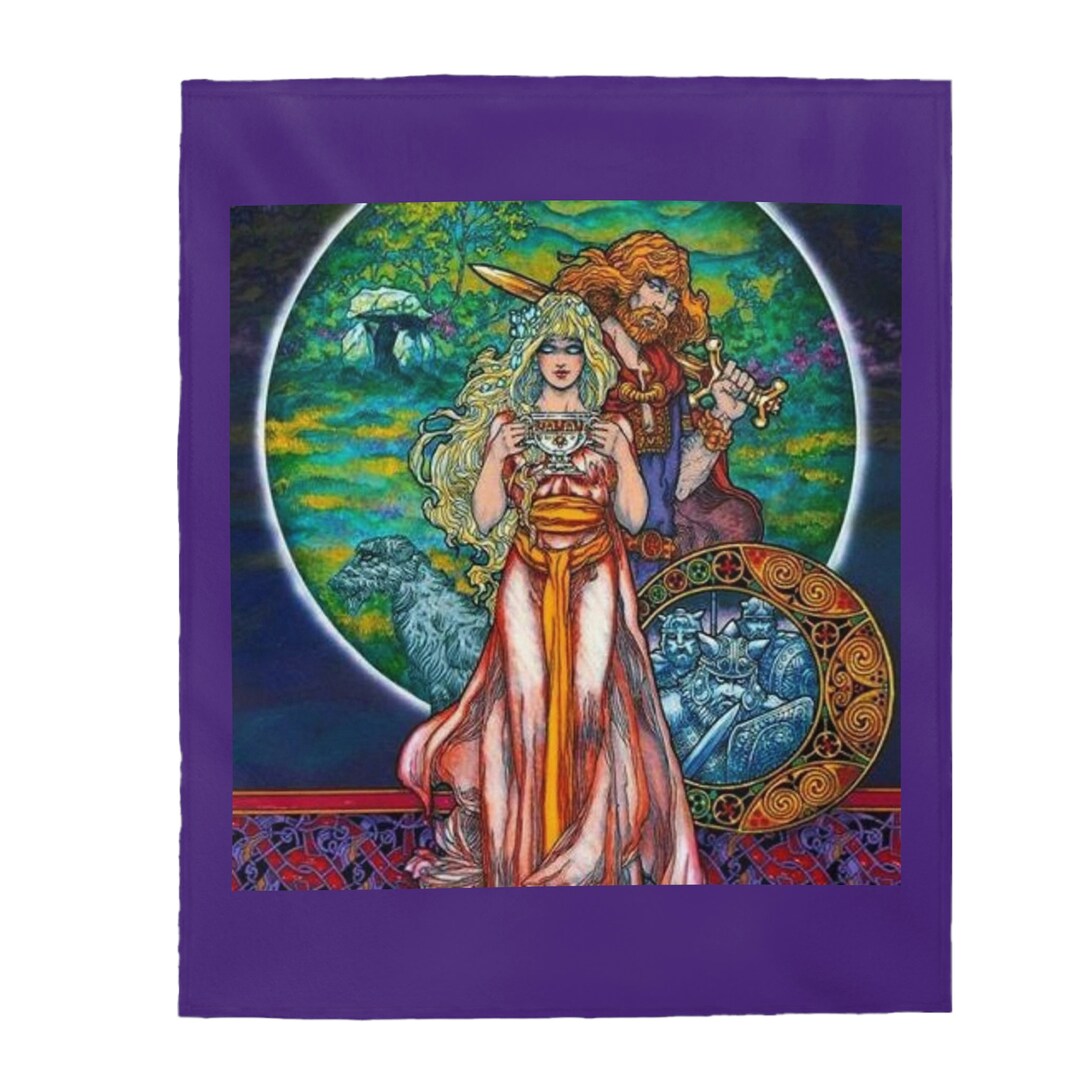 Celtic Goddess Macha Velveteen Plush Blanket - Etsy
