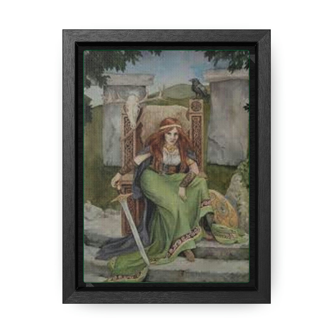 Celtic Goddess Maeve Dark Green Gallery Canvas Wraps Vertical - Etsy