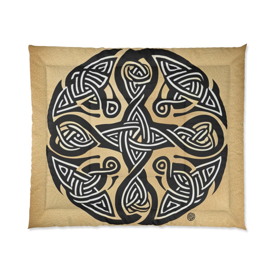 Black Celtic Knot Comforter: Irish Home Decor - Etsy