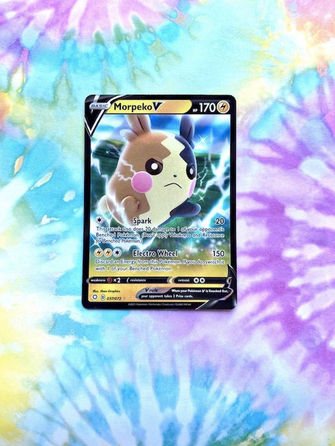 Morpeko V Ultra Rare Pokemon Card Sword and Shield Base Set Real Authentic - Etsy