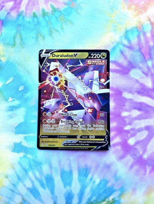 Duraludon V Ultra Rare Pokemon Card Evolving Skies Real - Etsy