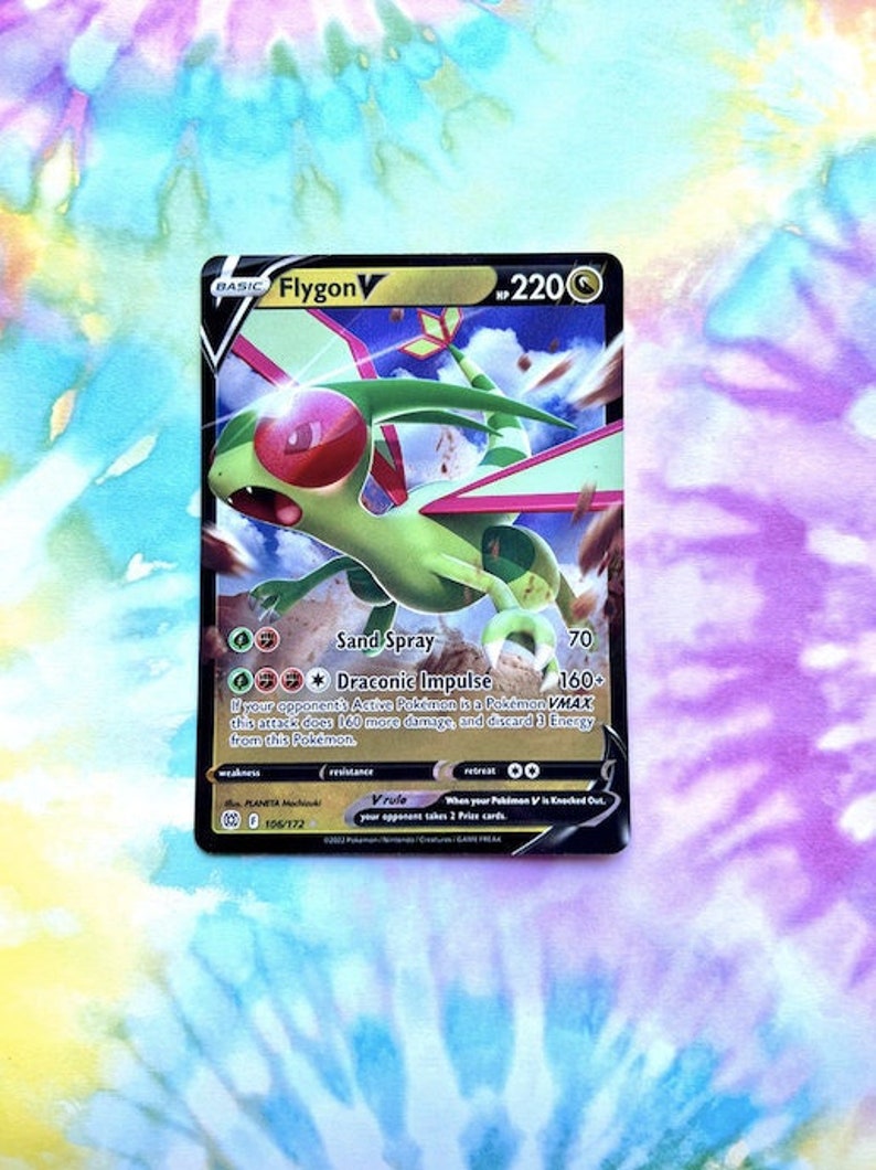 Flygon V Ultra Rare Pokemon Card Brilliant Stars Set Real Authentic - Etsy