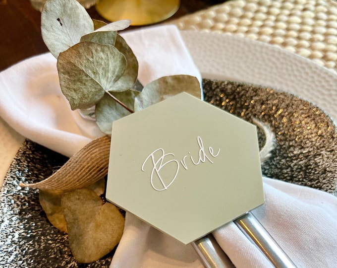Acrylic Place Settings, Name Settings, Place Names, Hexagon Place ...
