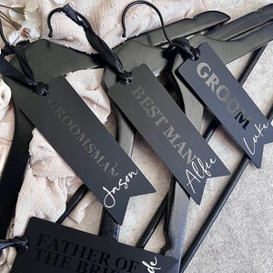 Groomsmen Hanger Tags, Gift for Groom, Best Man, Usher, Wedding Hanger ...
