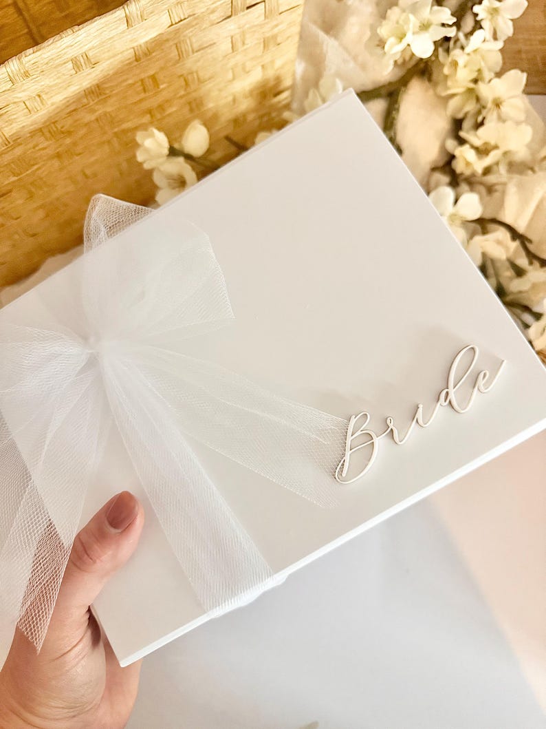 Personalised Bride Gift Box, White - Etsy