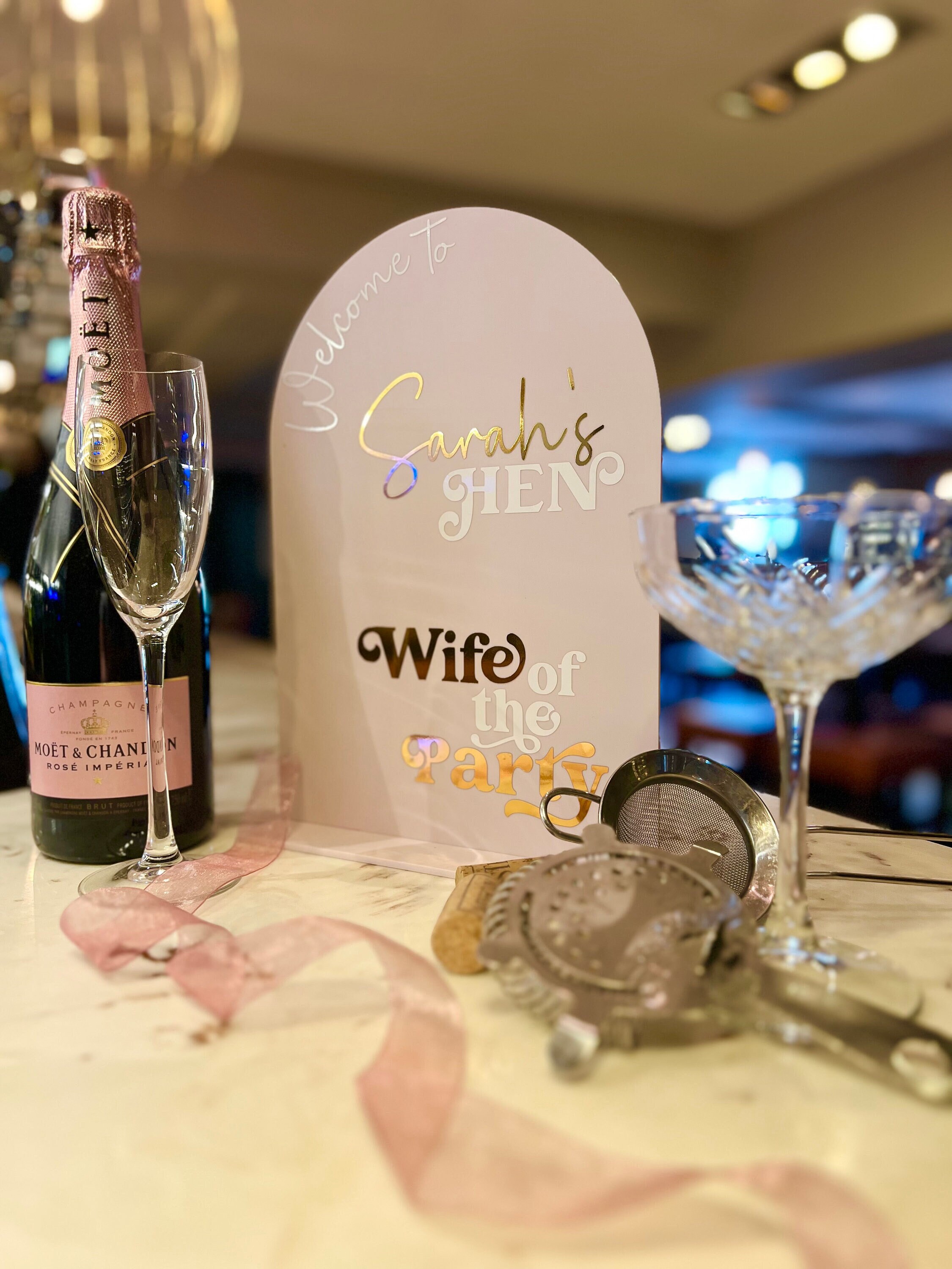 Hen Party Sign Welcome Sign Wife of the Party Bachelorette - Etsy UK