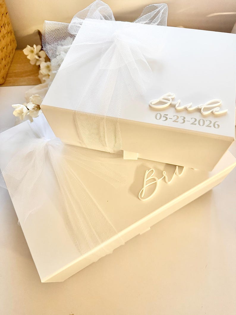 Personalised Bride Gift Box, White - Etsy
