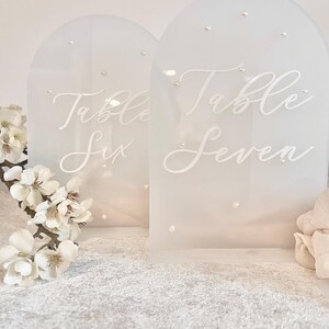 Handmade Acrylic Wedding Table Numbers With Pearl Decor - Etsy