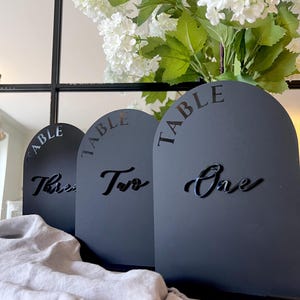 Black Wedding Table Numbers, Monochrome Wedding Decor, Wedding Signage ...