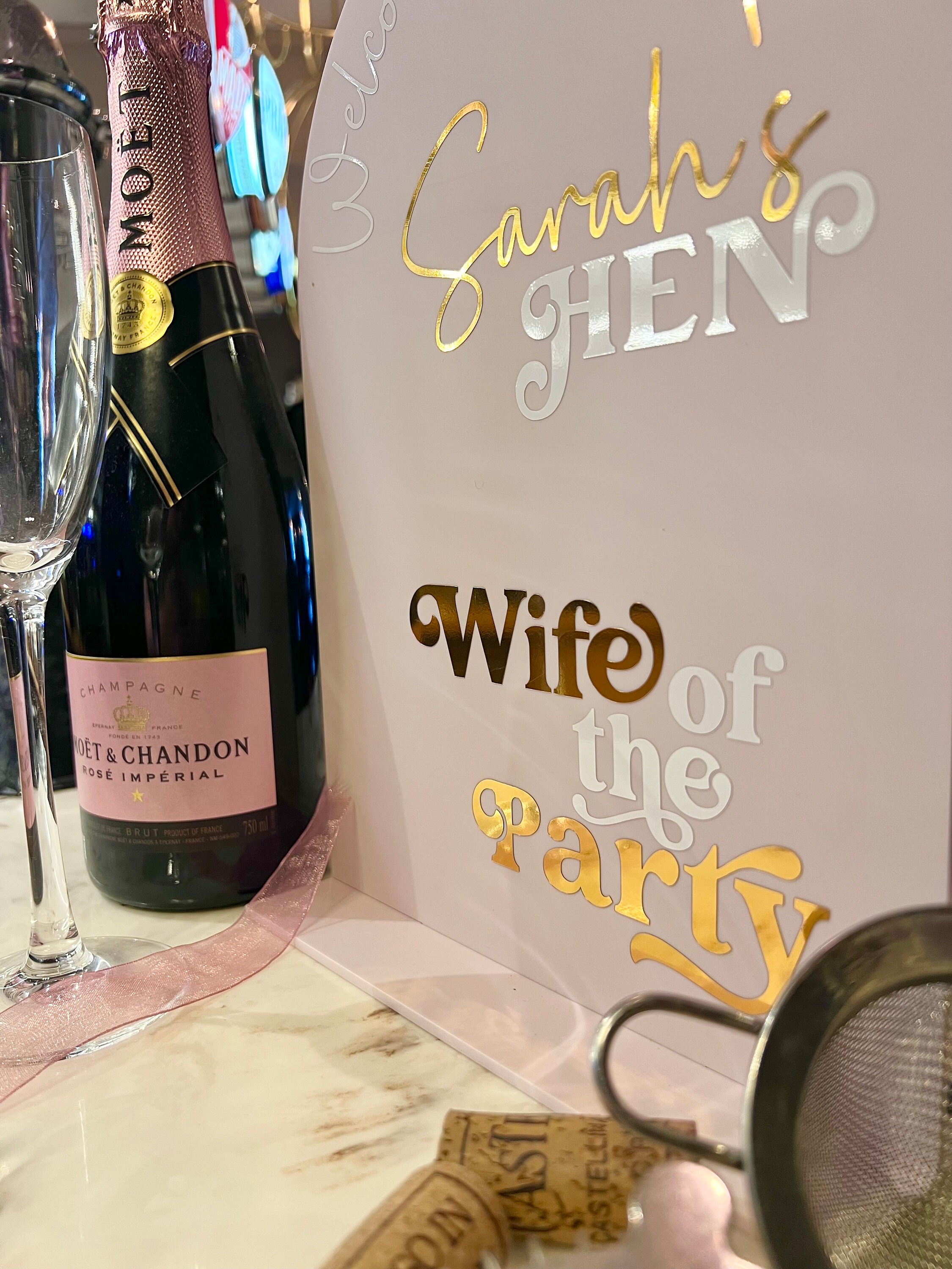 Hen Party Sign Welcome Sign Wife of the Party Bachelorette - Etsy UK