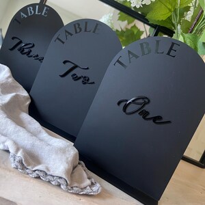 Black Wedding Table Numbers, Monochrome Wedding Decor, Wedding Signage ...