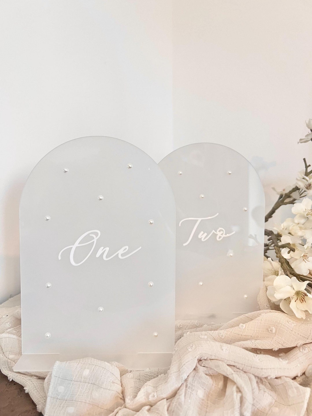 Wedding Table Numbers, Wedding Pearl Decor, Wedding Signage, Table ...