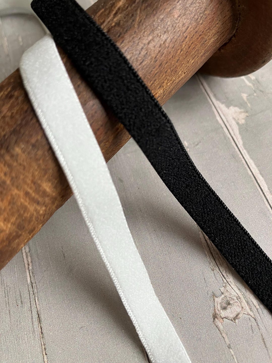 8mm Narrow/knicker Elastic. Plain Edge Plush Back. Black or White ...