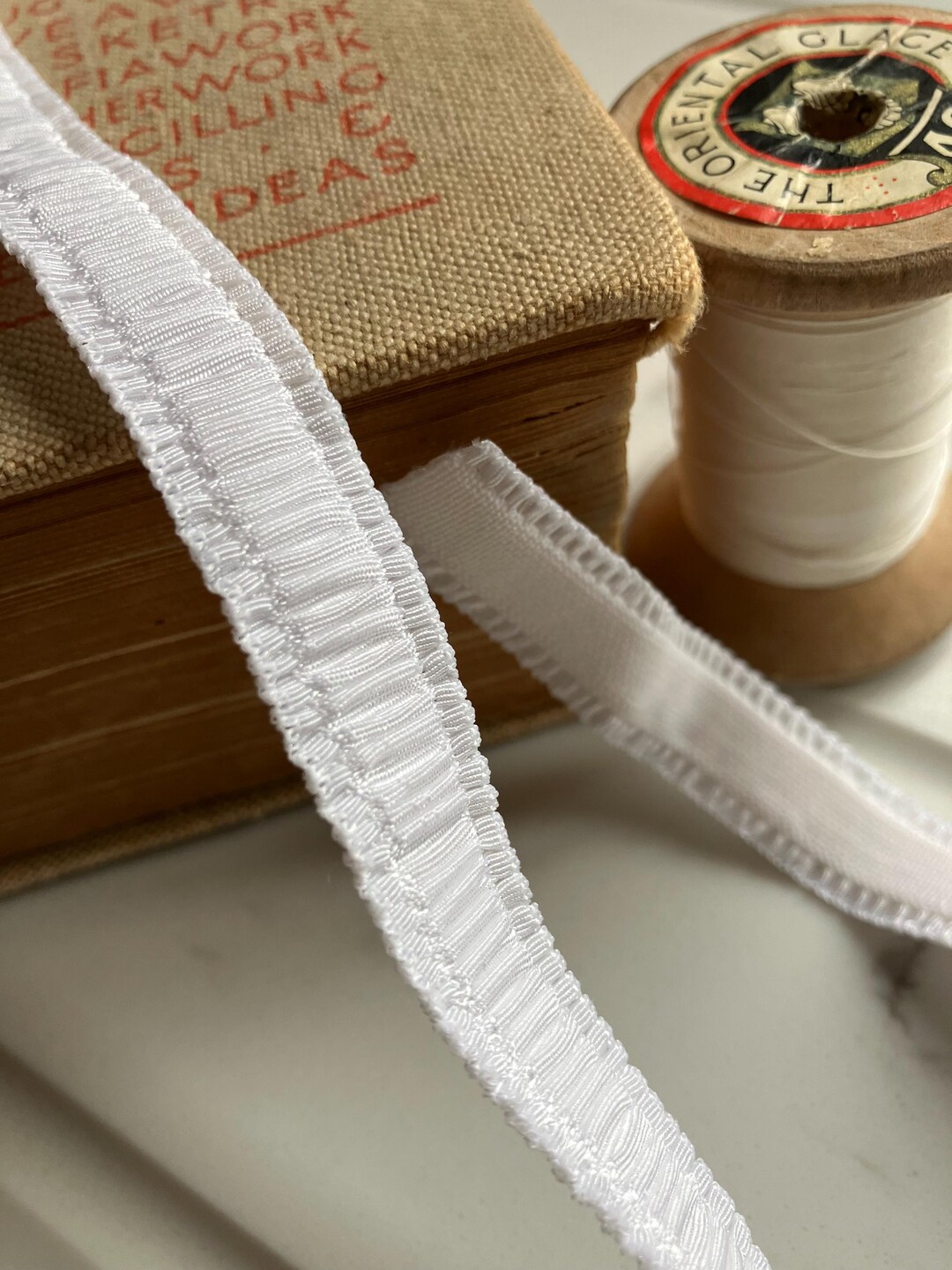 12mm Ivory Elastic Strap for Bra and Lingerie Making. Ruched Facing ...