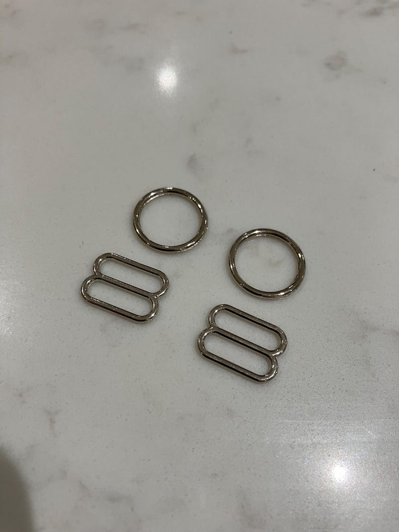 Bra Making/ Bra Strap Rings and Sliders. Black, Gold, Silver, White ...