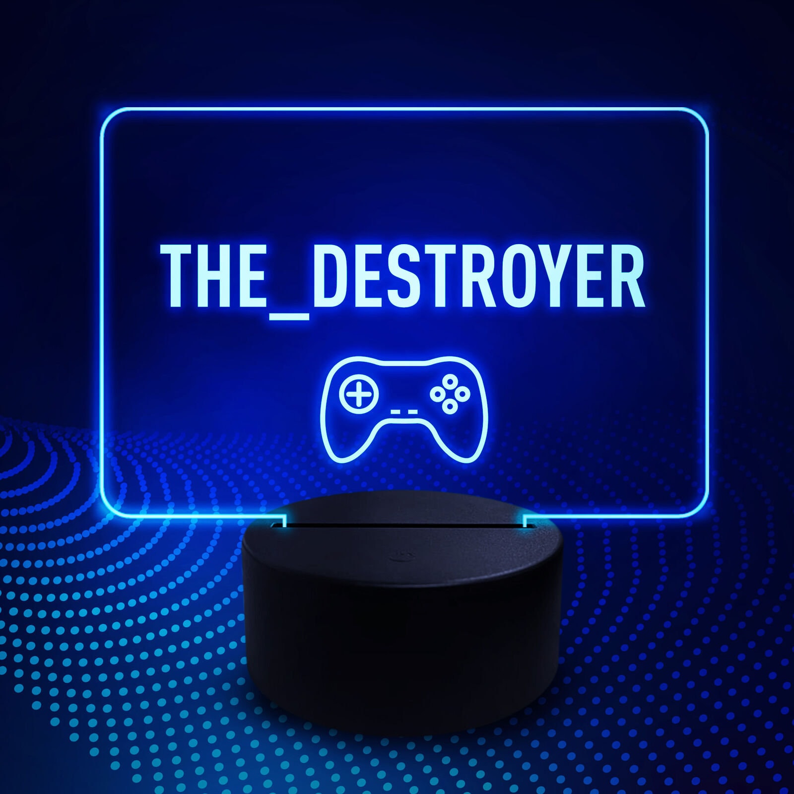 Personalised LED Gaming Name Tag Sign Gamer Tag Gaming Light Video ...