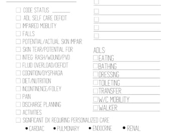 Care Plan Essentials Checklist - Etsy