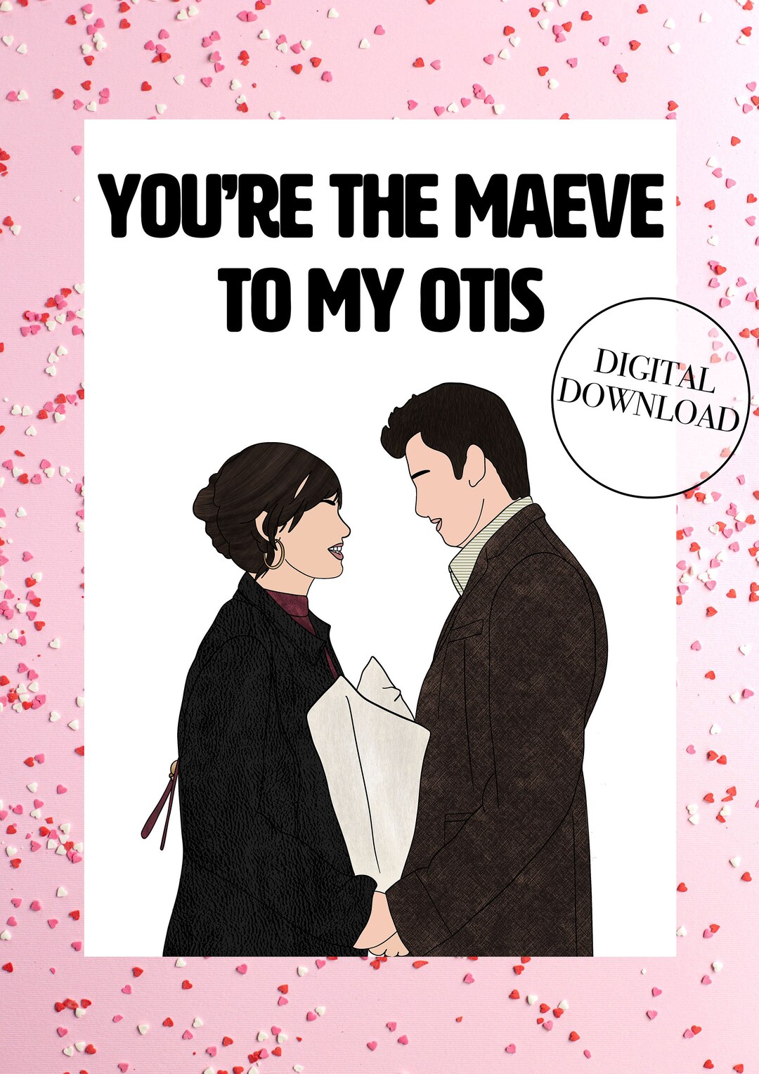 Maeve and Otis Digital Download Valentine's Card - Etsy