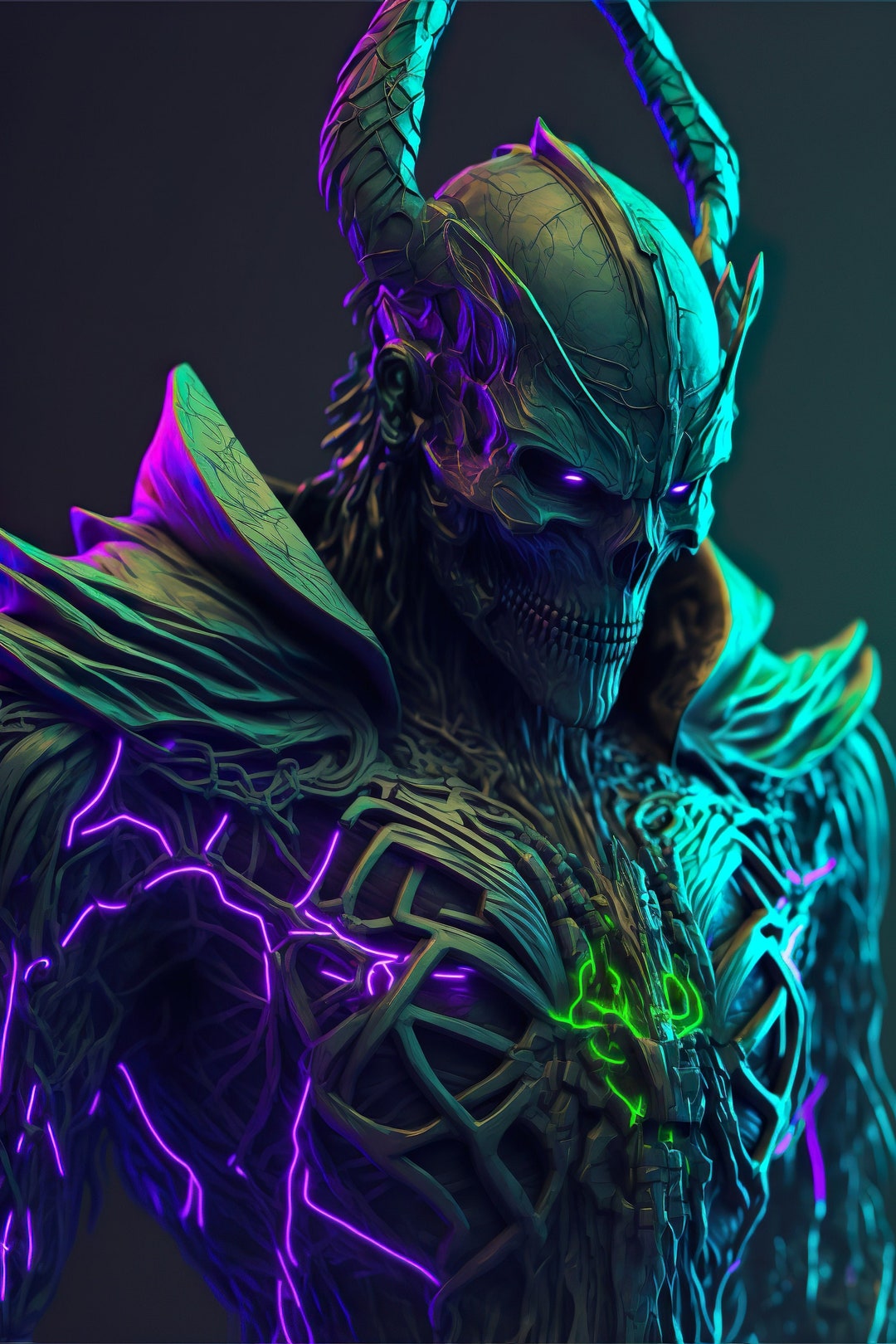Neon Gothic Warlock - Digital Print - High Resolution (8192 X 12288 ...