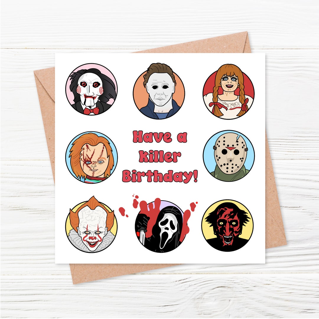 Horror Movie Birthday Card Have a Killer Birthday Card for Husband ...
